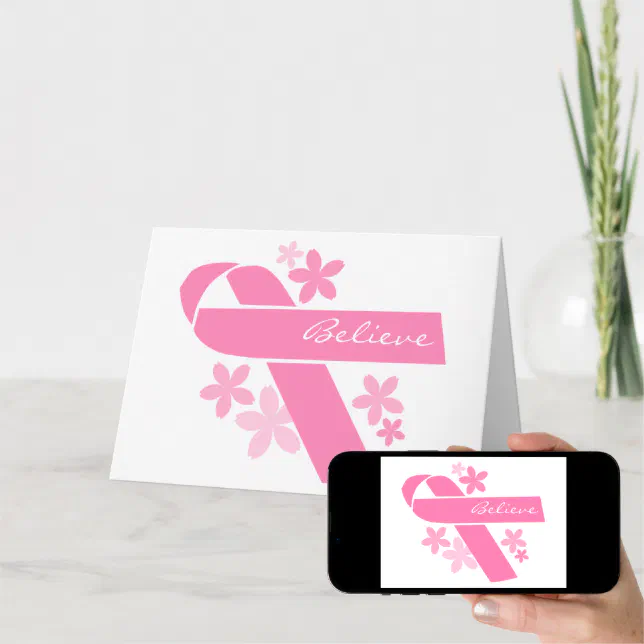 Pink Ribbon - Breast Cancer Awareness Card | Zazzle