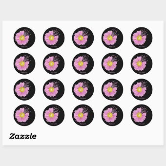 Pink Ribbon Breast Cancer Awareness Daisy Classic Round Sticker | Zazzle