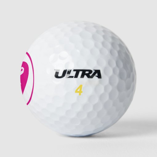 Pink Ribbon Breast Cancer Awareness Golf Ball | Zazzle