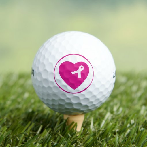 Pink Ribbon Breast Cancer Awareness Golf Ball | Zazzle