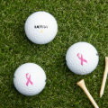 Pink Ribbon Breast Cancer Awareness Golf Balls | Zazzle
