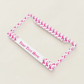 Pink Ribbon Breast Cancer Awareness License Plate Frame | Zazzle