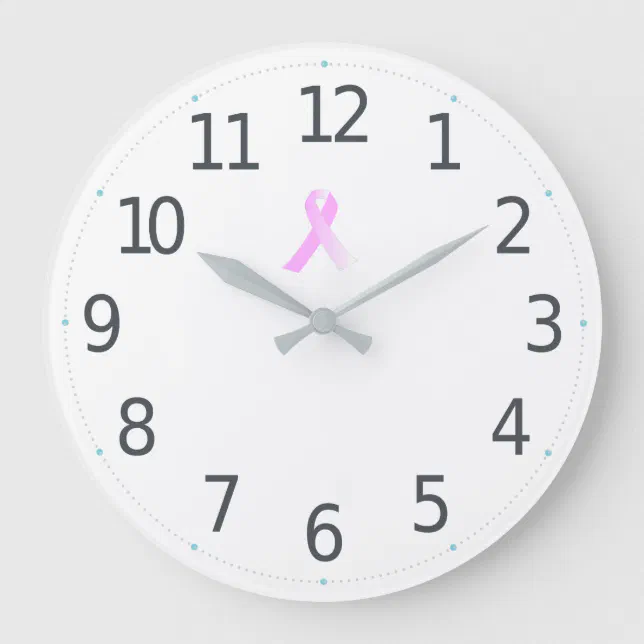 Pink Ribbon Breast Cancer Awareness | Wall Clock | Zazzle
