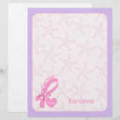 Pink Ribbon Breast cancer survivor & purple border | Zazzle