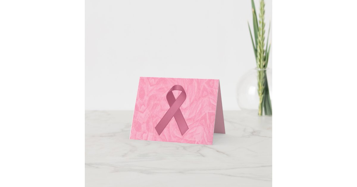 Pink Ribbon Card | Zazzle
