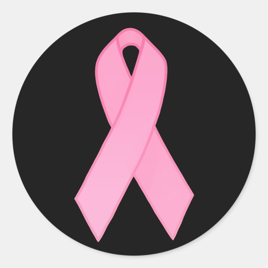 Pink Ribbon Classic Round Sticker | Zazzle