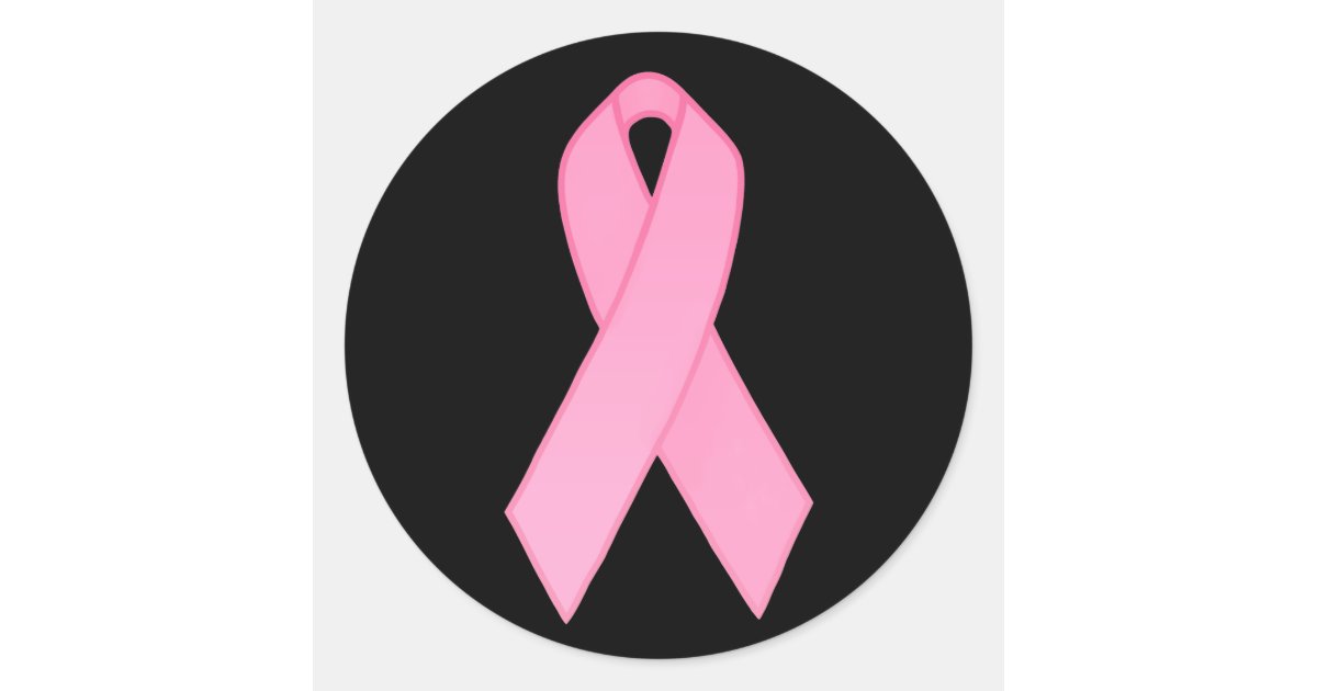 Pink Ribbon Classic Round Sticker | Zazzle