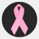 Pink Ribbon Classic Round Sticker | Zazzle