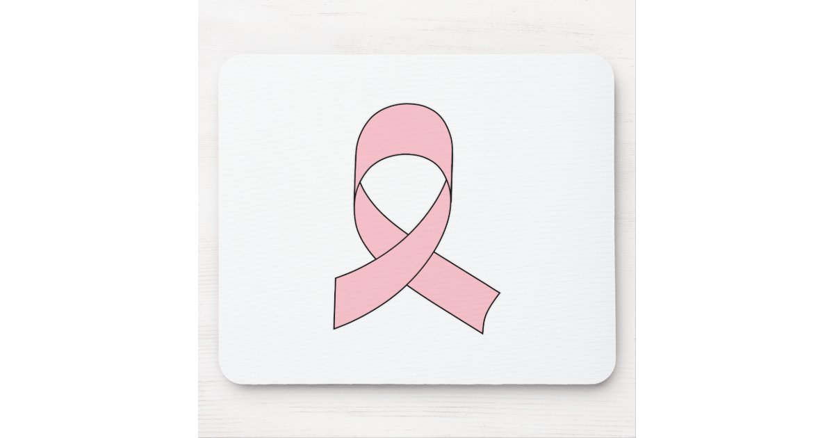 Pink Ribbon Drawing Mouse Pad | Zazzle