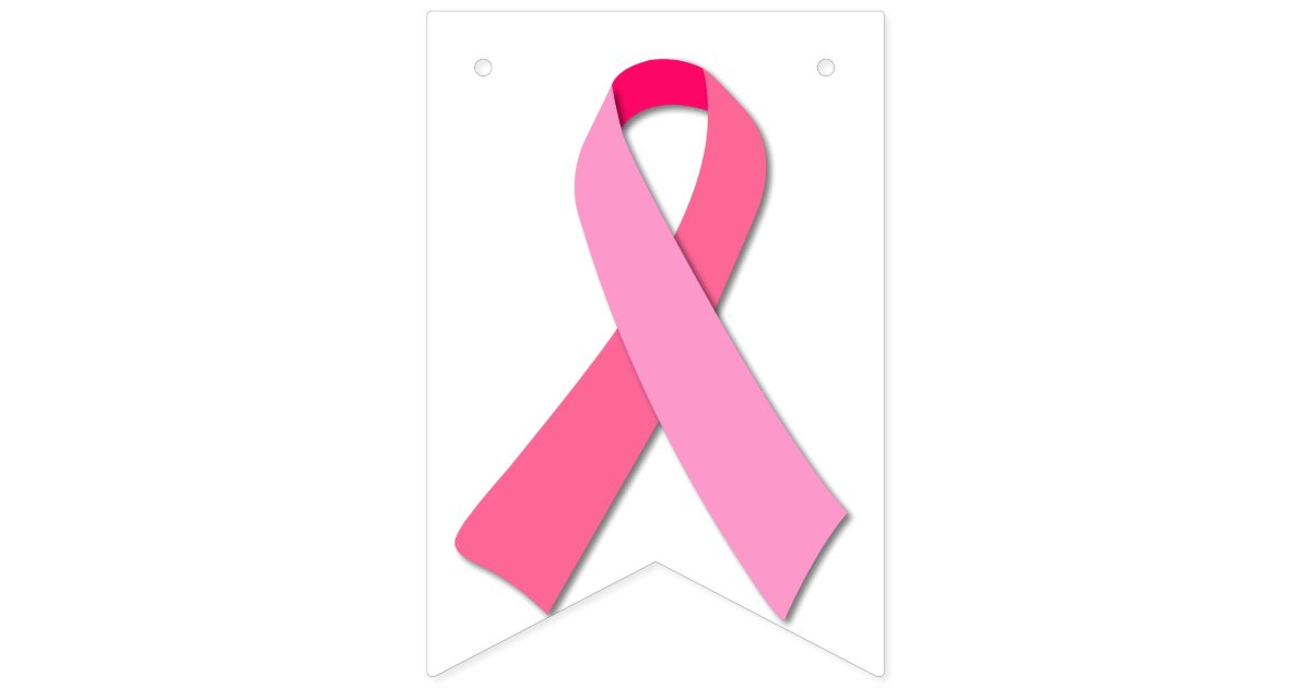 Pink Ribbon for Breast Cancer Awareness Bunting Flags | Zazzle