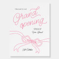 Pink Ribbon Hand Drawn Business Grand Opening Sign | Zazzle