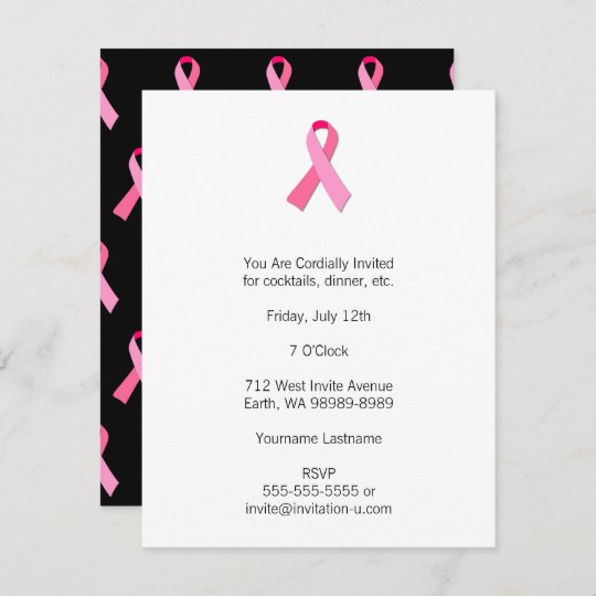 Pink Ribbon Invitation | Zazzle.com