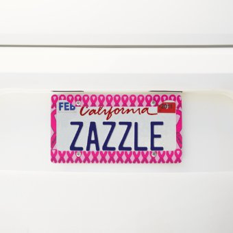 pink ribbon License Plate Frame | Zazzle