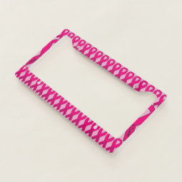 pink ribbon License Plate Frame | Zazzle