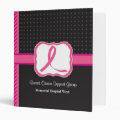 Pink Ribbon Organizer Binder | Zazzle