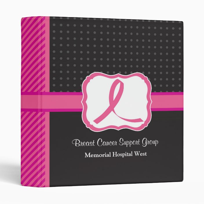 Pink Ribbon Organizer Binder | Zazzle.com