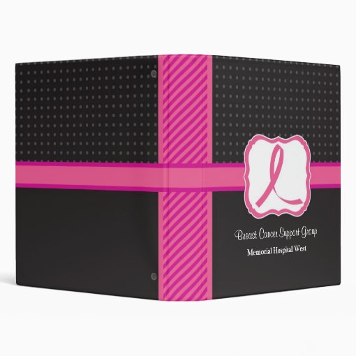 Pink Ribbon Organizer Binder | Zazzle