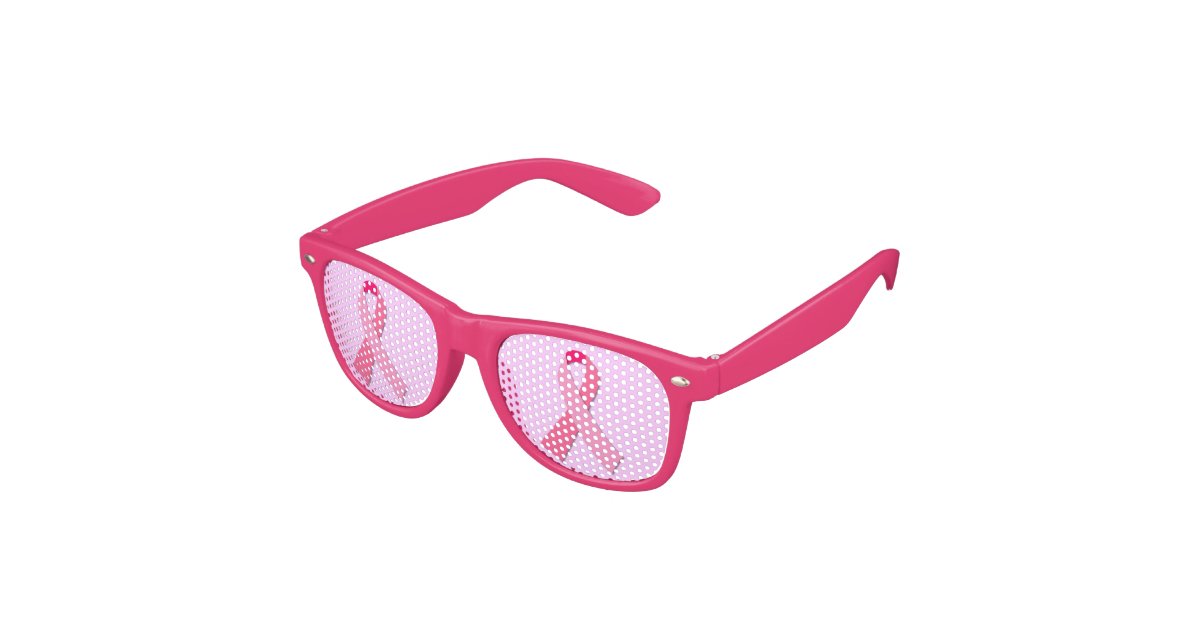 Pink Ribbon Retro Sunglasses | Zazzle