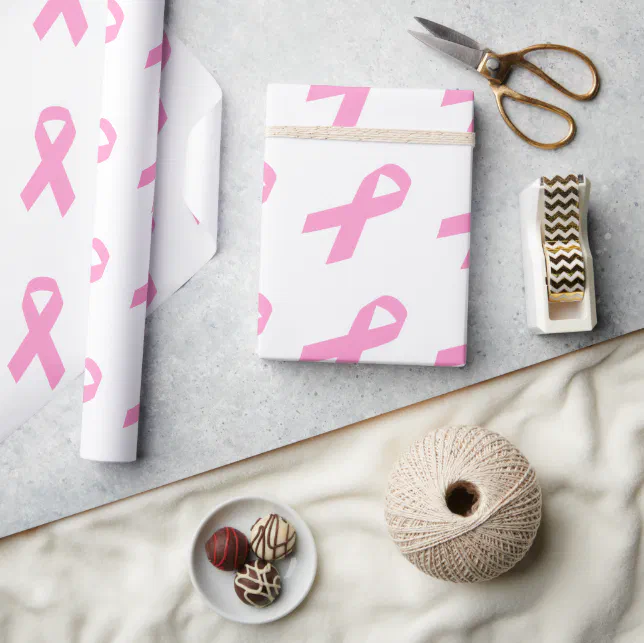 Pink Ribbon Wrapping Paper | Zazzle
