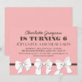 Pink Ribbons and Bows Birthday Party Invitation | Zazzle