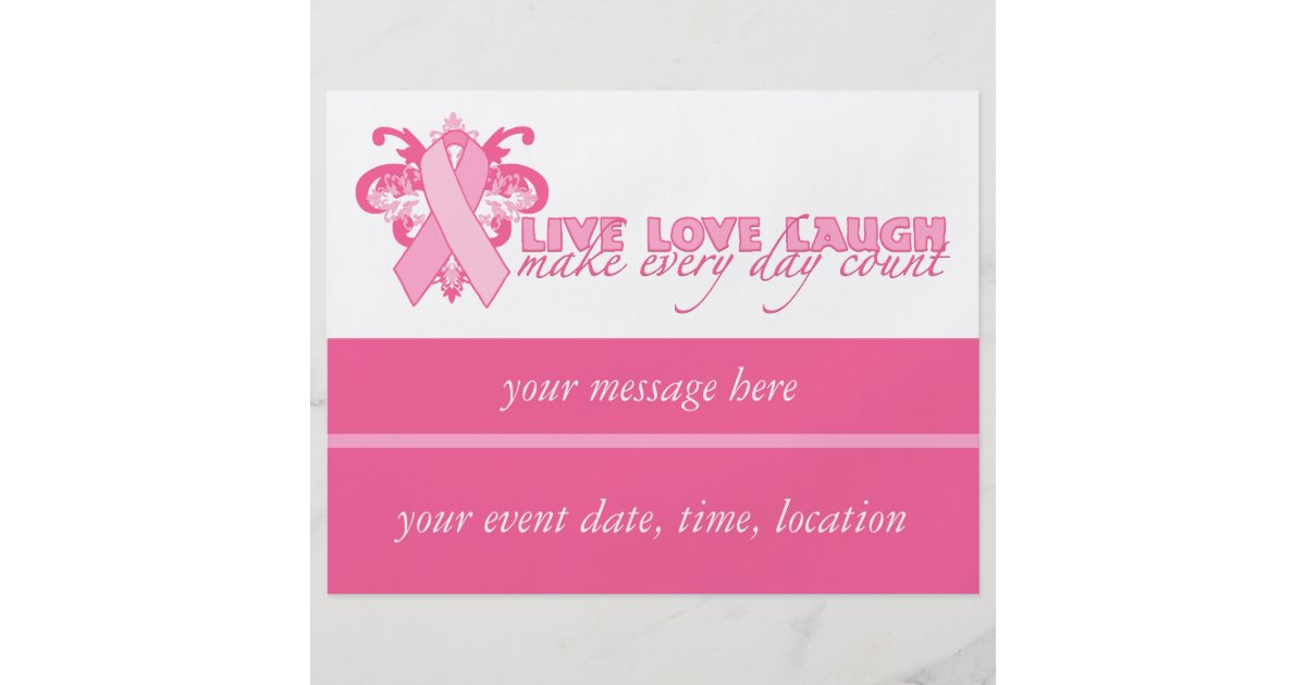 Pink Ribbons Every Day Flyer | Zazzle