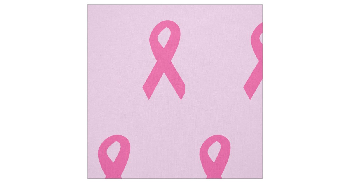 Pink Ribbons Patterned Fabric | Zazzle