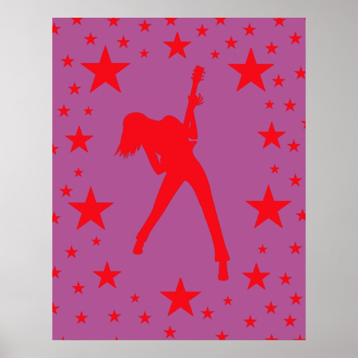 Pink Rock Star Poster | Zazzle.com