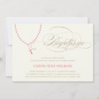 PINK ROSARY BEADS | BAPTISM INVITATION | Zazzle