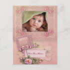 BABY girl! Rose gold/PINK postcard. Announcement Postcard | Zazzle.com