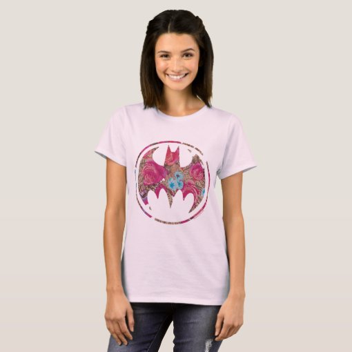 Pink Rose Bat Signal T-Shirt | Zazzle