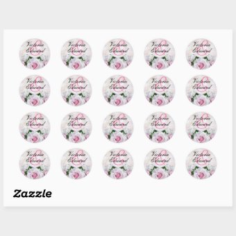 Pink Rose Bokeh Wedding Classic Round Sticker | Zazzle