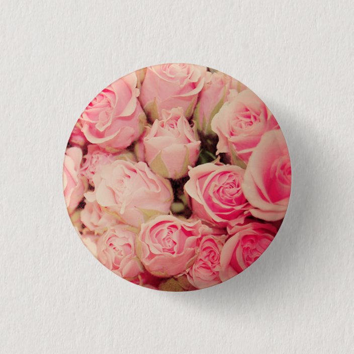 Pink Rose Button | Zazzle.com