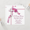 Pink Rose Cross In Loving Memory Memorial Invitation | Zazzle