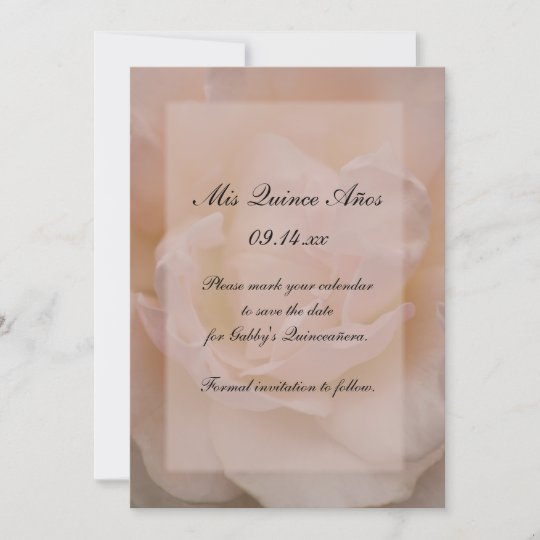 Pink Rose Floral Quinceañera Save the Date | Zazzle.com