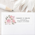 Pink Rose Floral Return Address Label | Zazzle