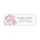 Pink Rose Floral Return Address Label | Zazzle