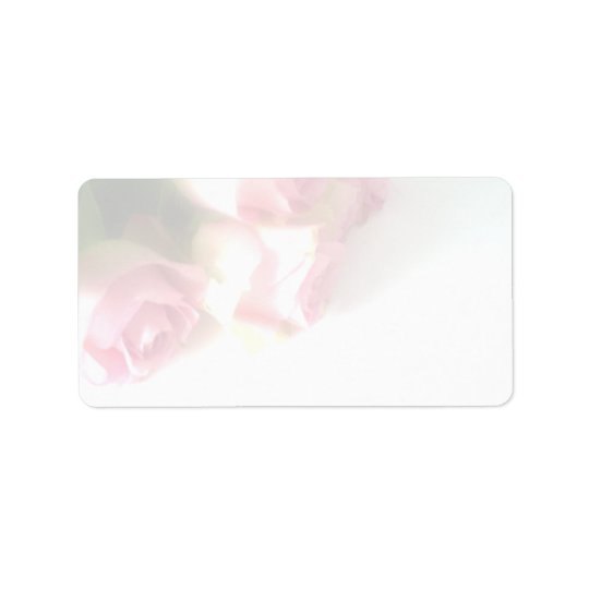 Pink rose flower printable blank address labels | Zazzle.com