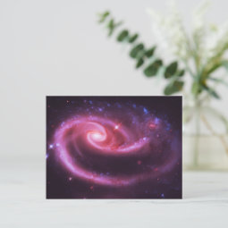 Pink Rose Galaxies Postcard | Zazzle