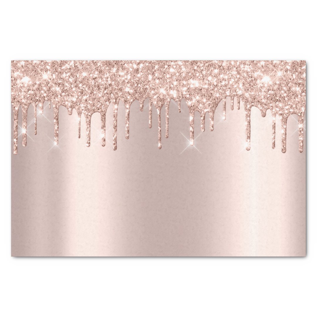 Pink Rose Gold Blush Metallic Spark Glitter Tissue Paper | Zazzle