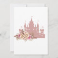 Pink Rose Gold Castle Princess 1st Birthday Invitation | Zazzle