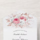 Pink Rose Gold Floral Wedding All In One Invitation | Zazzle