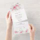 Pink Rose Gold Floral Wedding All In One Invitation | Zazzle