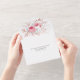 Pink Rose Gold Floral Wedding All In One Invitation | Zazzle