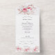 Pink Rose Gold Floral Wedding All In One Invitation | Zazzle