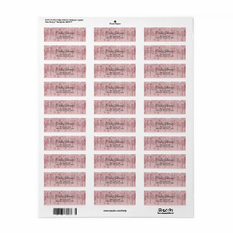 Pink Rose Gold Glitter and Sparkle Label | Zazzle