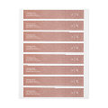 Pink Rose Gold Glitter Effect Return Address Wrap Around Label | Zazzle