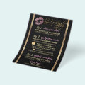 Pink Rose Gold Glitter Lip Instructions Flyer | Zazzle