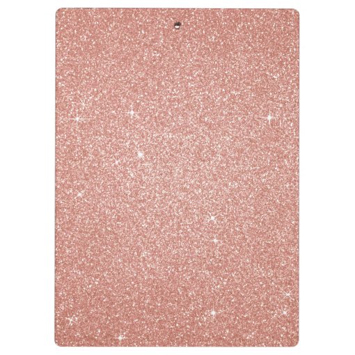 Pink Rose Gold Glitter & Sparkle Monogram School Clipboard | Zazzle