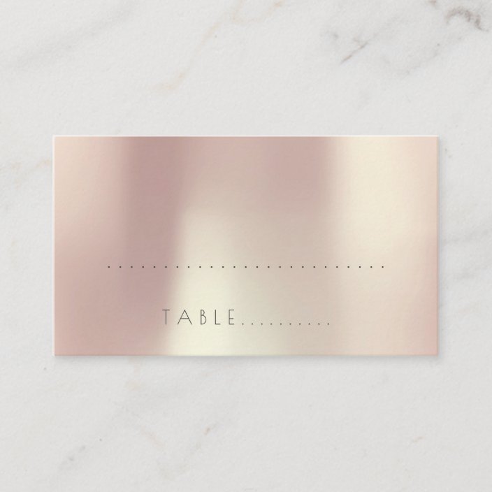 Pink Rose gold Gold Wedding Escort Place Pack Place Card | Zazzle.com