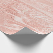 Pink Rose Gold Marble Molten Pastel Peach Wrapping Paper | Zazzle